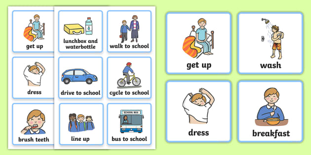 FREE Visual Timetable Getting Ready For School Boys Getting Ready