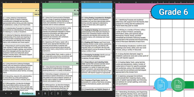 French Immersion Editable Recording Sheets Ontario Grade 6