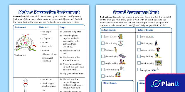 Year 2 Science Sound Waves Home Learning Tasks - Twinkl