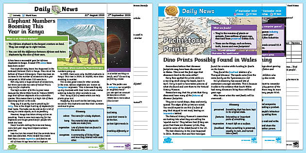 NewsRoom Weekly Reading Comprehension Pack - 7th September 2020