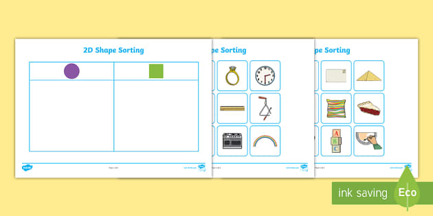 2D Shape Sorting Activity - 2D Shape Sorting Activity