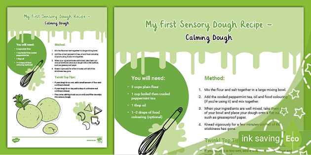 My First Sensory Dough Recipe — Calming Dough - Twinkl