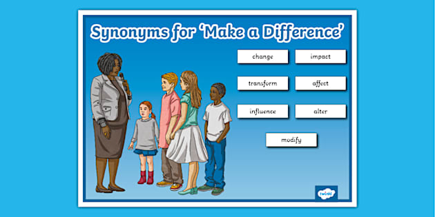 Synonyms for 'Make a Difference' Word Mat