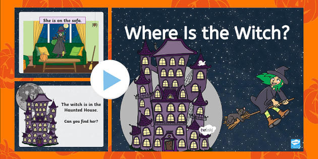 FREE! - 魔女はどこかな？英語パワーポイント Where is the Witch? English Halloween PowerPoint