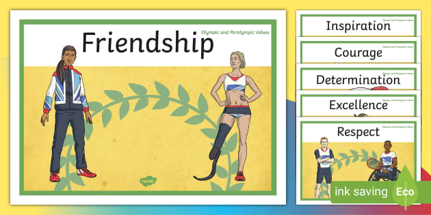 Olympics and Paralympics Values Display Posters - Twinkl