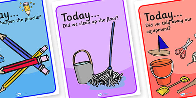 Tidy Up Classroom Posters - Tidy Up, Classroom Posters, Display