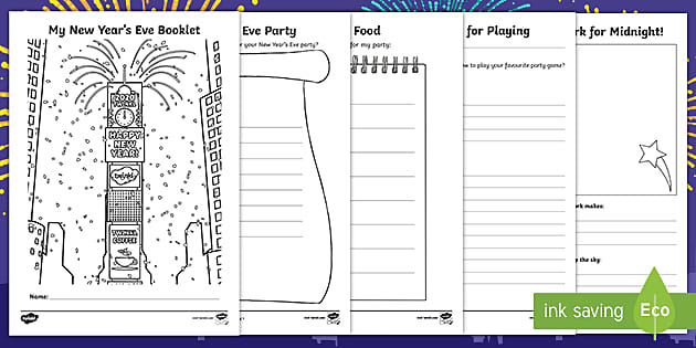 New Year's Worksheets Booklet (teacher made) - Twinkl