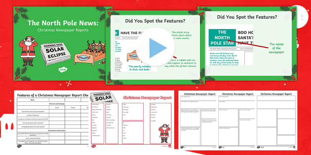 KS1 Christmas North Pole News Activity Pack | News Reports