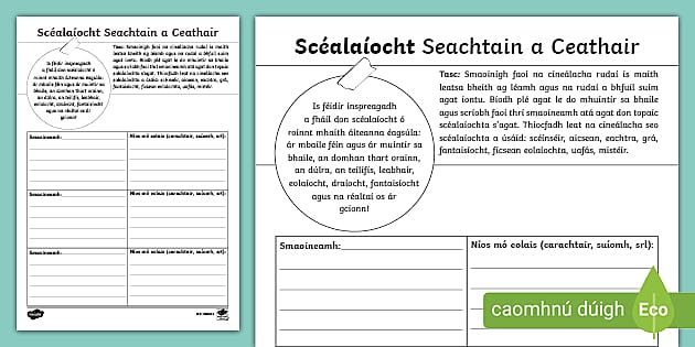 Narrative Writing Week Four Homework Worksheet Gaeilge