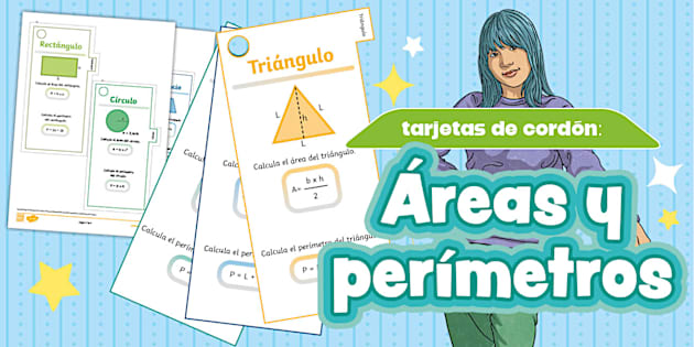 Tarjetas de cordón: Áreas y perímetros