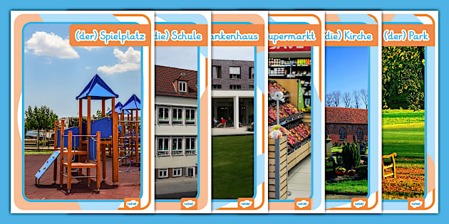 DaZ: Orte in der Stadt - Wort- und Bildkarten (Teacher-Made)