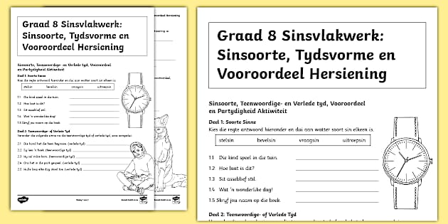 Sinsvlakwerk: Sinsoorte, Tydsvorme & Vooroordeel – Graad 8