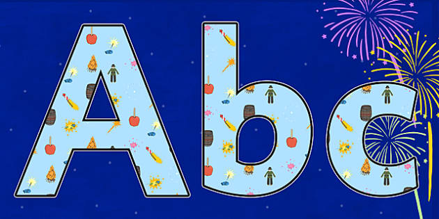 Bonfire Night Display Lettering (teacher made)