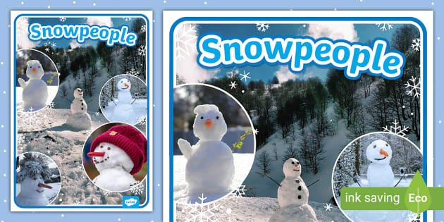 Snowpeople Photo Display Poster (Hecho por educadores)