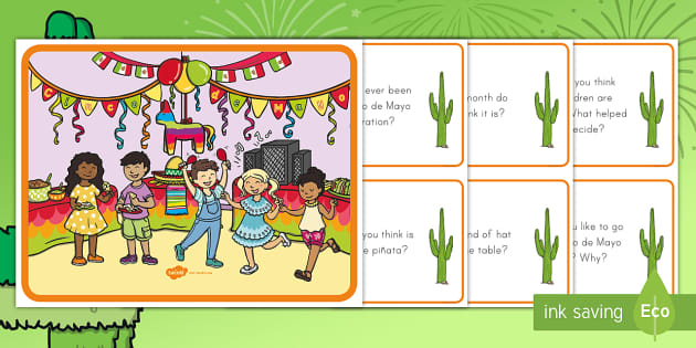 Cinco de Mayo Scene and Question Cards (teacher made)Cinco de Mayo ...