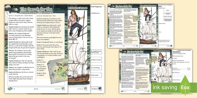 LKS2 Pirate Play Script Differentiated Reading Comprehension