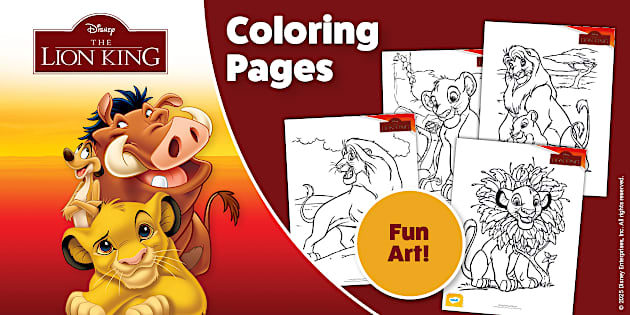 disney the lion king coloring book