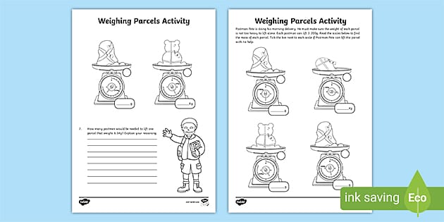 Weighing Parcels Activity (teacher made)