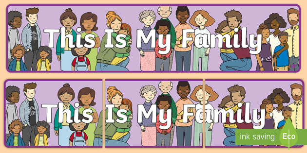 This Is My Family Display Banner (teacher made)