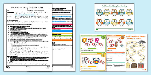 EYFS Maths: Twit Twoo Combining Two Group Activity Adult Input Plan and