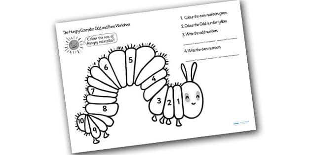 FREE! - Odd and Even Worksheet to Support Teaching on The Hungry ...