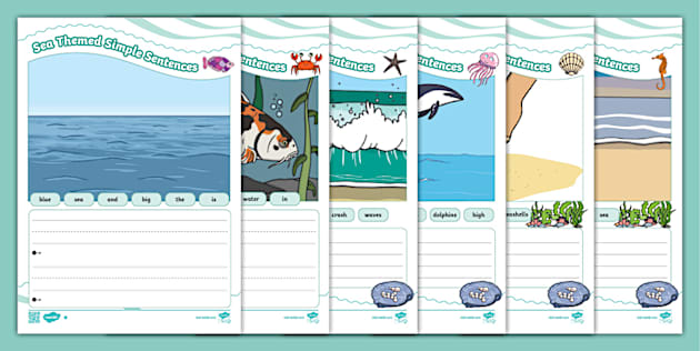 Sea Themed Simple Sentences - Twinkl