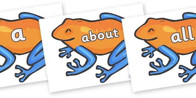 100 High Frequency Words on Tree Frogs (teacher made)