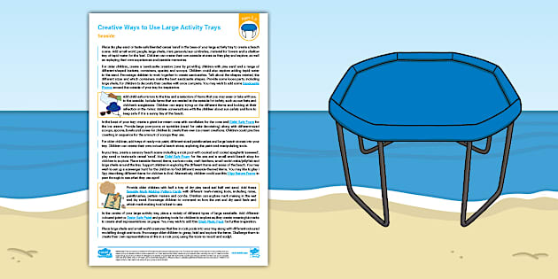 EYFS Ages 2-3 Large Activity Trays: Seaside | Twinkl