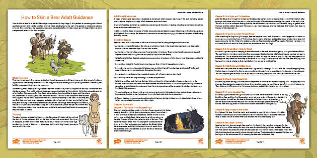 KS2 Stone Age Story 'How to Skin a Bear' Adult Guidance