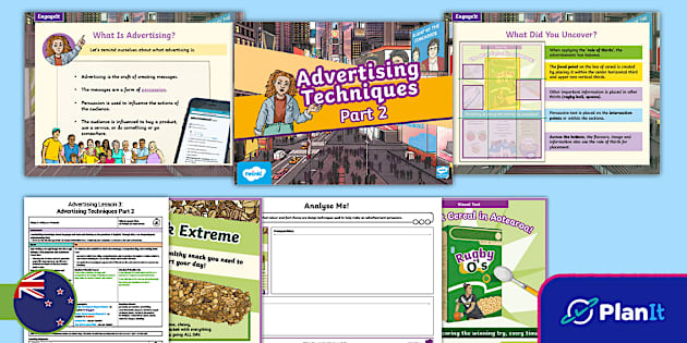 How do I teach the persuasive features of advertising?