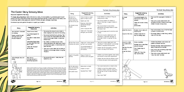 Easter Story Sensory Ideas | Early Childhood | Twinkl