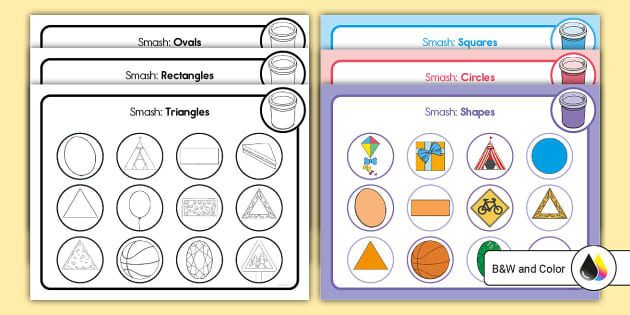 2D Shapes Smash Mats (Hecho por educadores) - Twinkl