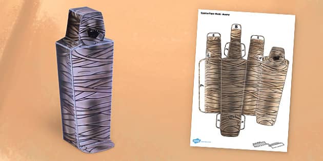Egyptian Mummy Paper Model (teacher made)