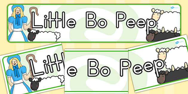 FREE! - Little Bo Peep Display Banner (teacher made)