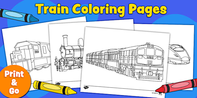 train coloring sheet for kids