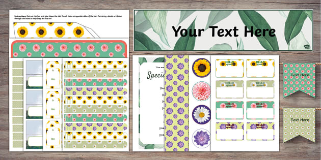 Botanical Theme Decorations Pack | Twinkl Party - Twinkl