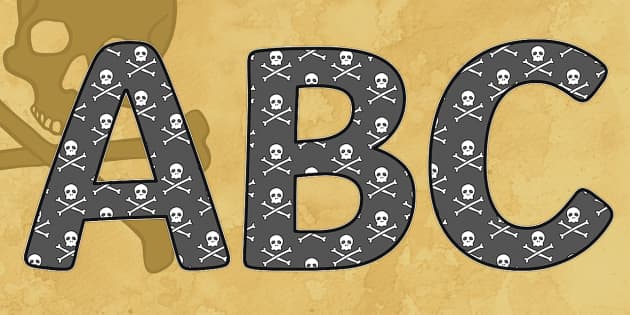 FREE! - Display Lettering & Symbols (Pirates) - Display lettering, pirates