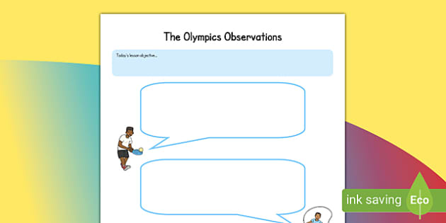 The Olympics Observation Speech Bubbles