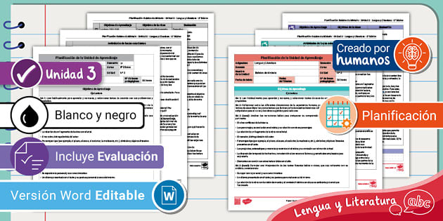 Planificación | Lengua y Literatura | 8° Básico | unidad 3 Planificación | Lengua y Literatura | 8° Básico | unidad 3