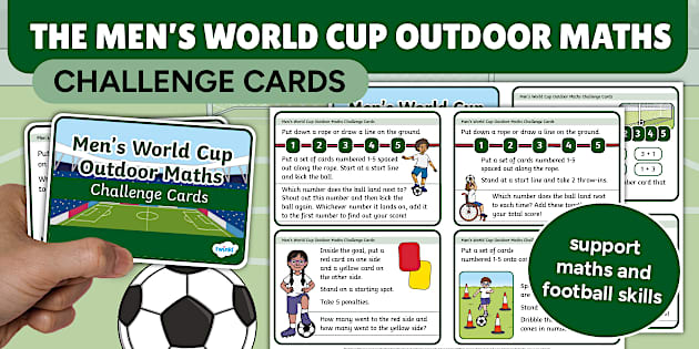 Men's World Cup Early Level Outdoor Maths Challenge Cards