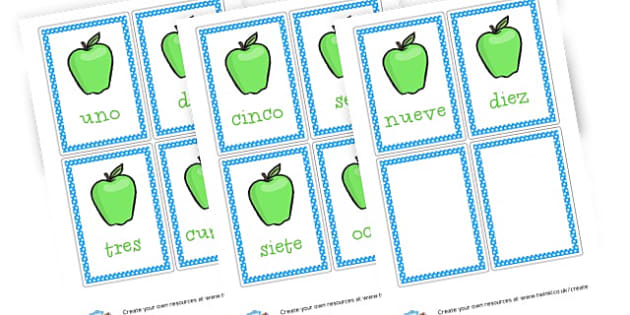 Spanish Apple Numbers