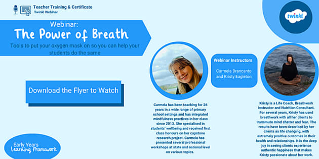 Webinar The Power Of Breath Teacher Made Twinkl