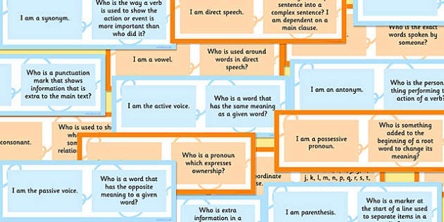 Vocabulary, Grammar and Punctuation Class Loop Game KS2 - loop game