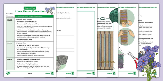 Linen Shared Education Lesson Plan 5 (teacher made) - Twinkl