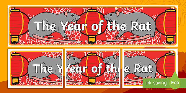 Chinese New Year of the Rat Display Banner (teacher made)