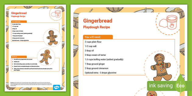 Gingerbread Playdough Recipe (teacher made) - Twinkl