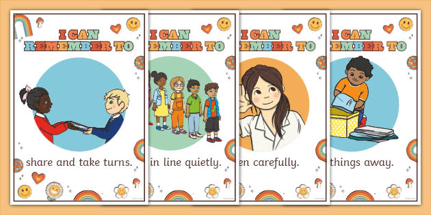 Retro Themed Good Manners Display Posters Teacher Made