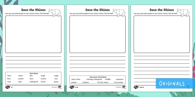 Endangered Animals Persuasive Writing Primary Resources KS2