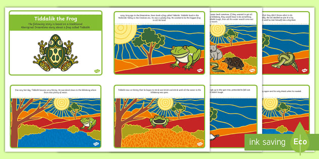 Tiddalik the Frog Story Sequencing Cards-Australia - Twinkl
