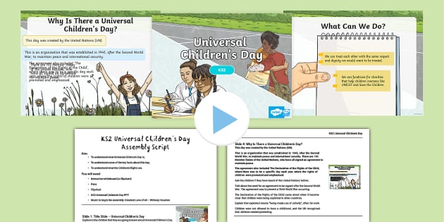KS2 Universal Children's Day Assembly | Twinkl Events